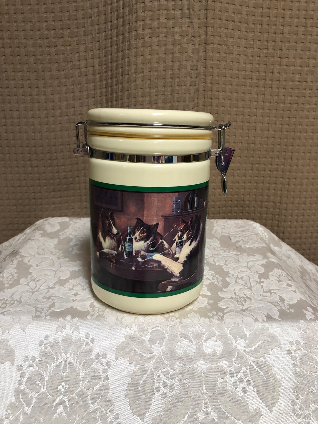 Colibri Vacuum Sealed Ceramic Collie Scene Canister - Etsy