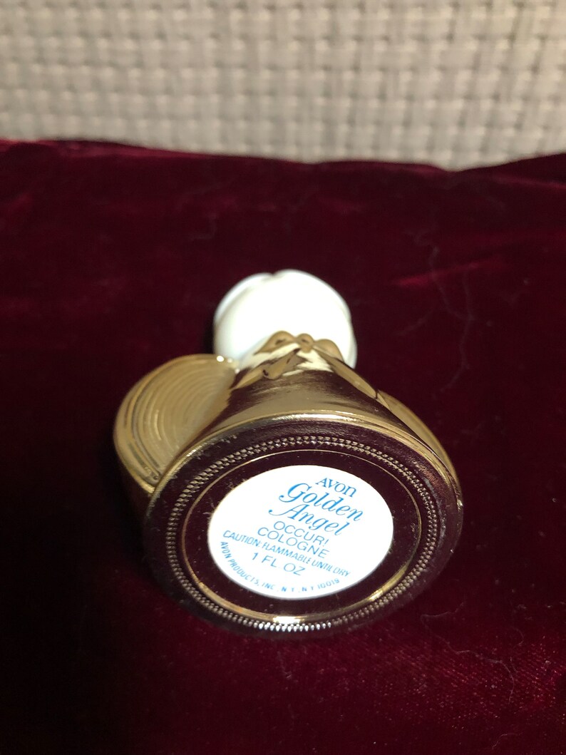 Avon Golden Angel Cologne Bottle - Etsy