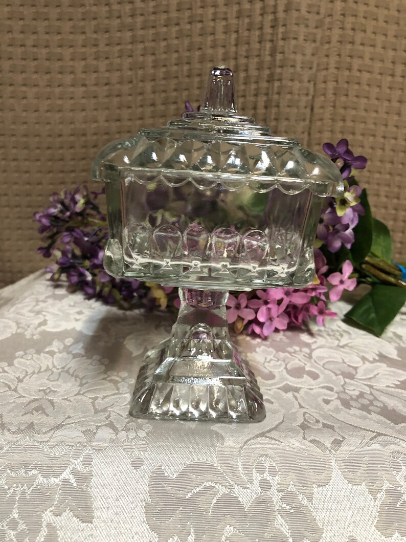 Small Jeanette Glass Candy Dish - Etsy