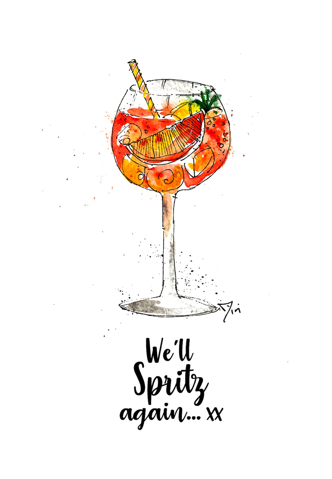 Aperol Spritz up Your Life Greeting Birthday Funny Card Hand | Etsy UK