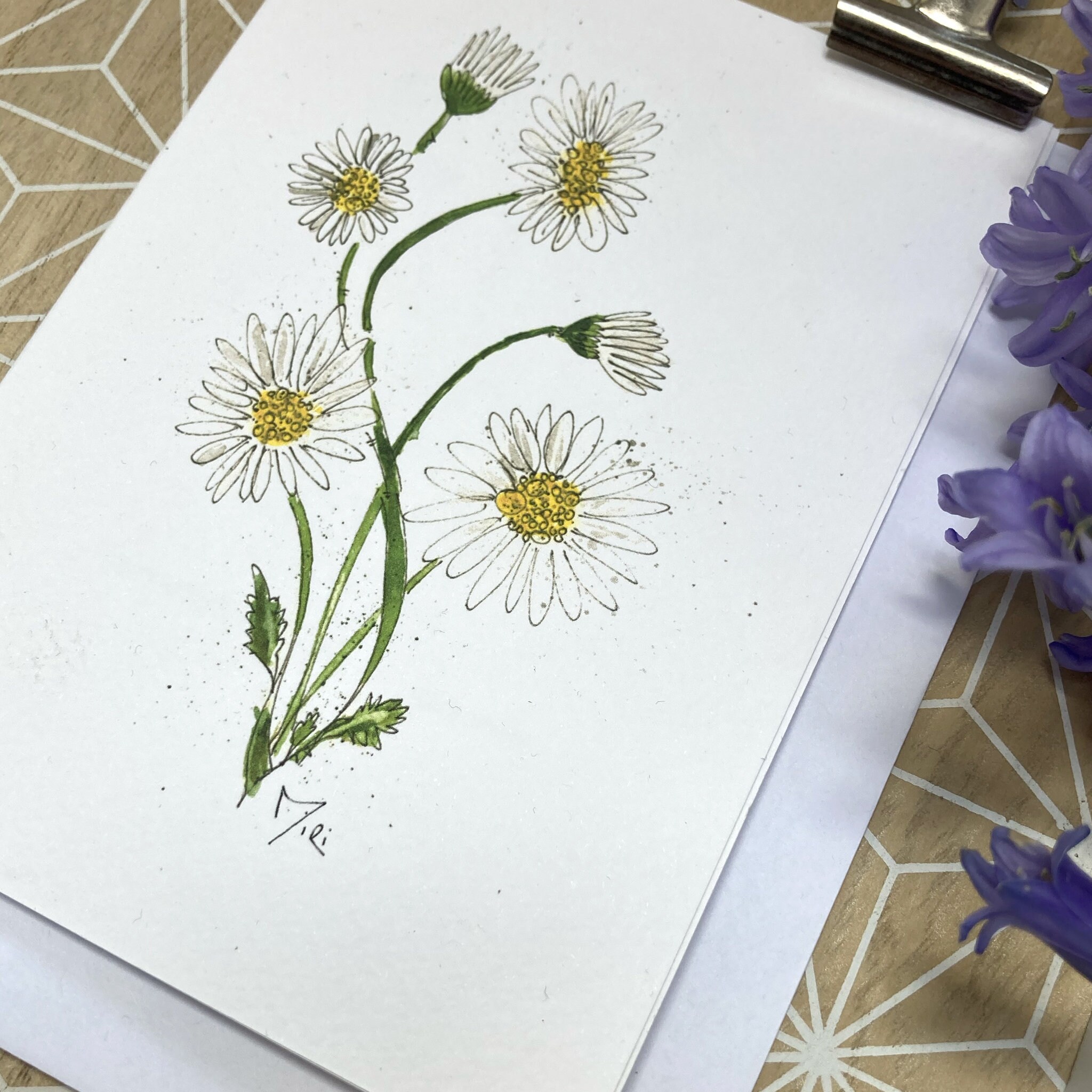 Daisy Card Birthday Daisy Card Personalsied Daisy Card - Etsy