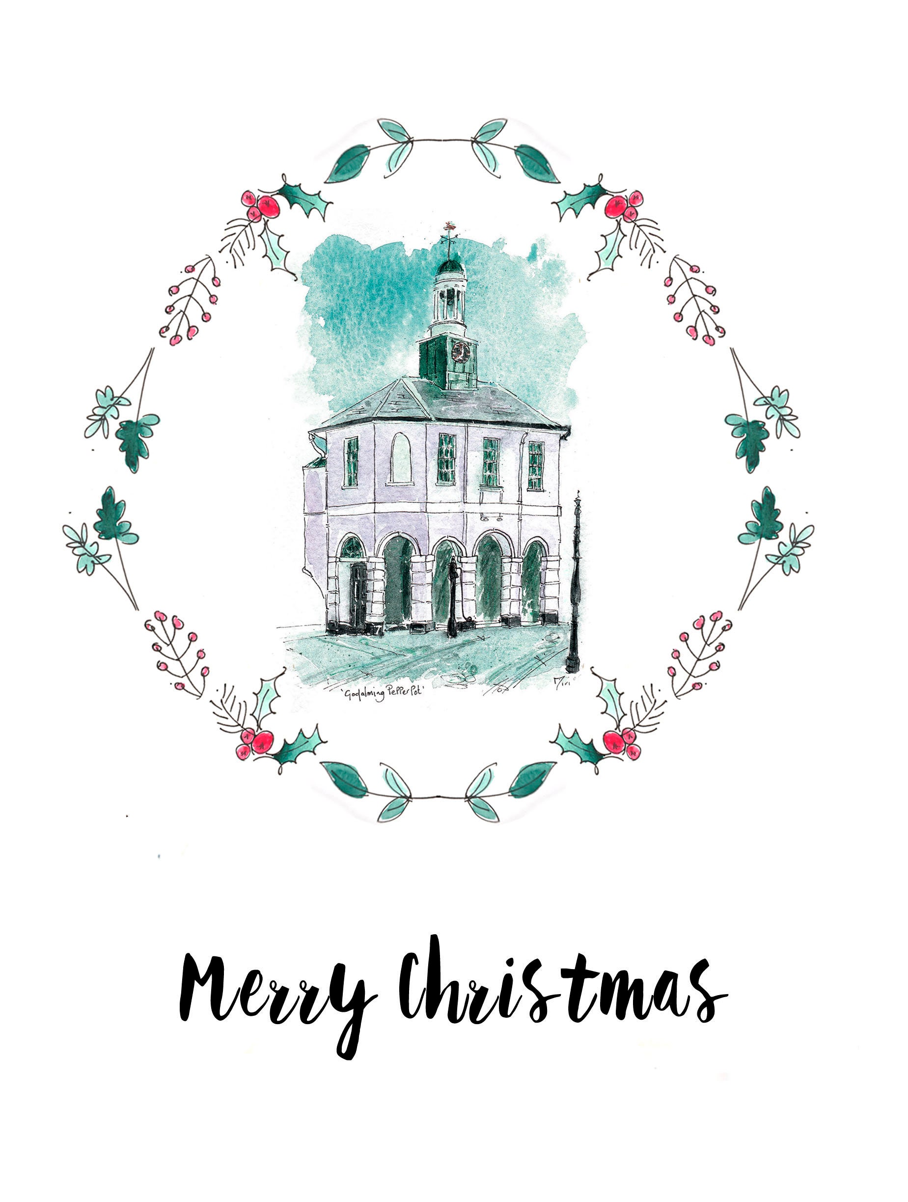 Godalming Christmas Cards, Christmas Village Card , Christmas Godalming ...
