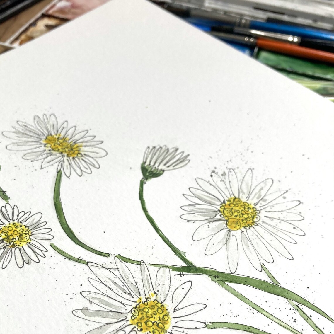 Daisy Card Birthday Daisy Card Personalsied Daisy Card - Etsy