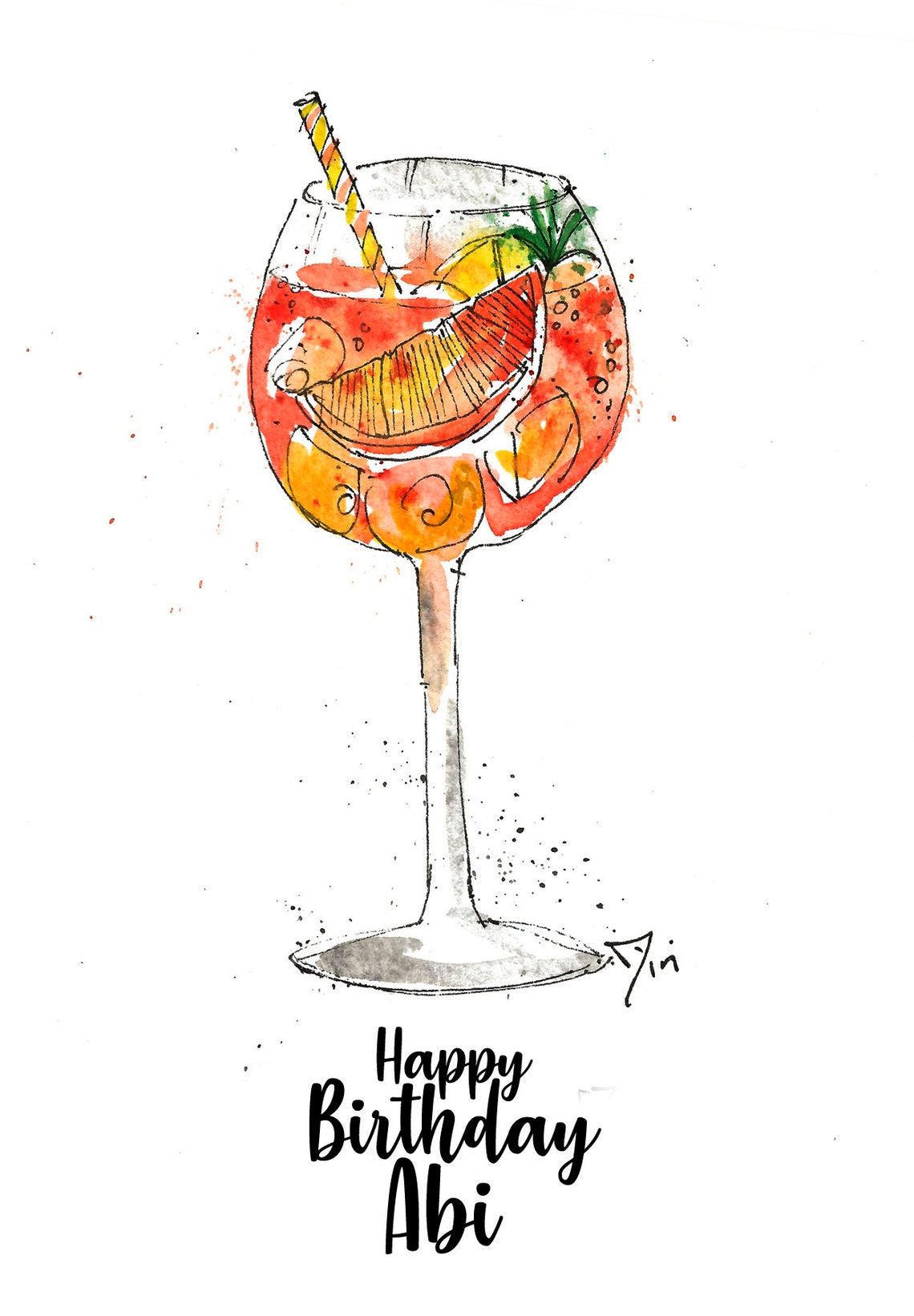 Aperol Spritz Card A5 Lets Spritz Again Aperol Birthday - Etsy