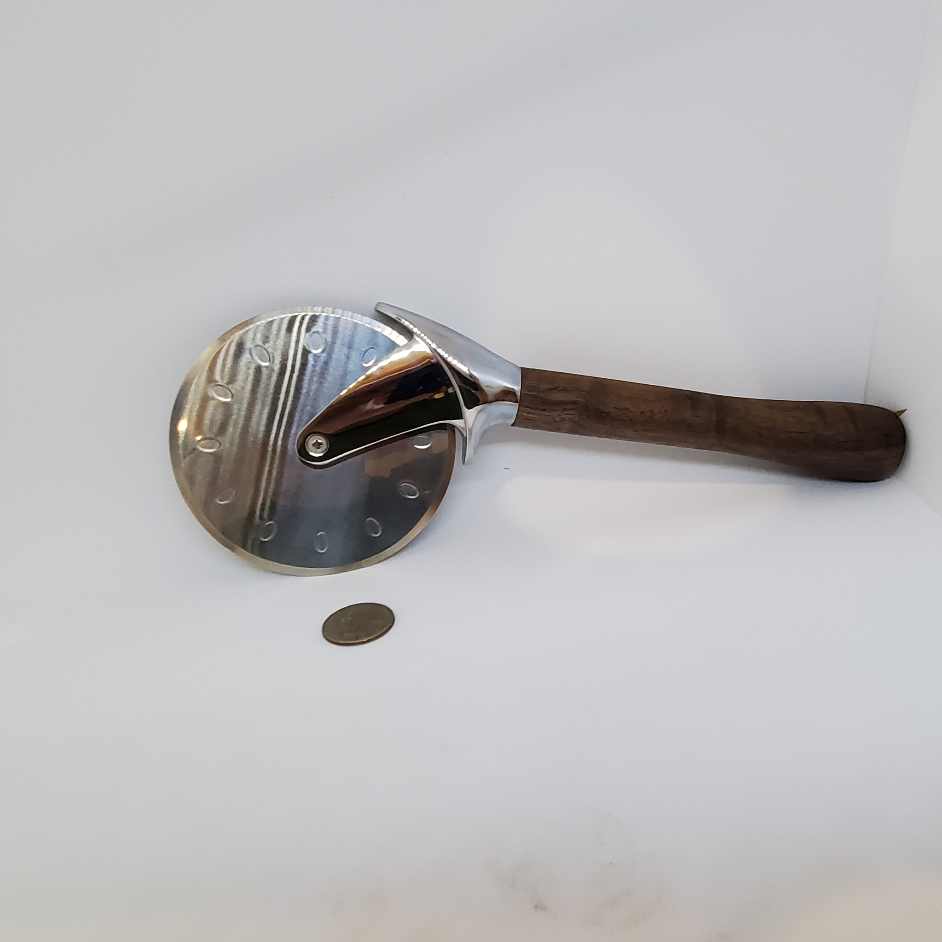 Walnut/cherry Pizza Cutter, Heavy Duty..... - Etsy