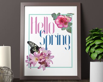 Hello Spring SVG Spring Is In The Air SVG Hand Lettered | Etsy
