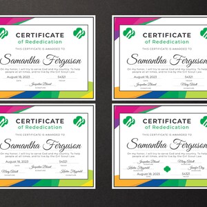 Girl Scout Rededication Certificate Printable PDF Template - Etsy Canada