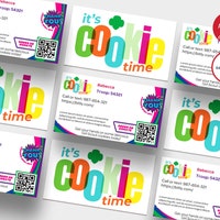 2025 Girl Scout Cookie Business Card With QR Code, Girl Scout Printable ...