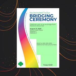Girl Scout Bridging Certificate & Invite Bundle | Printable PDF ...