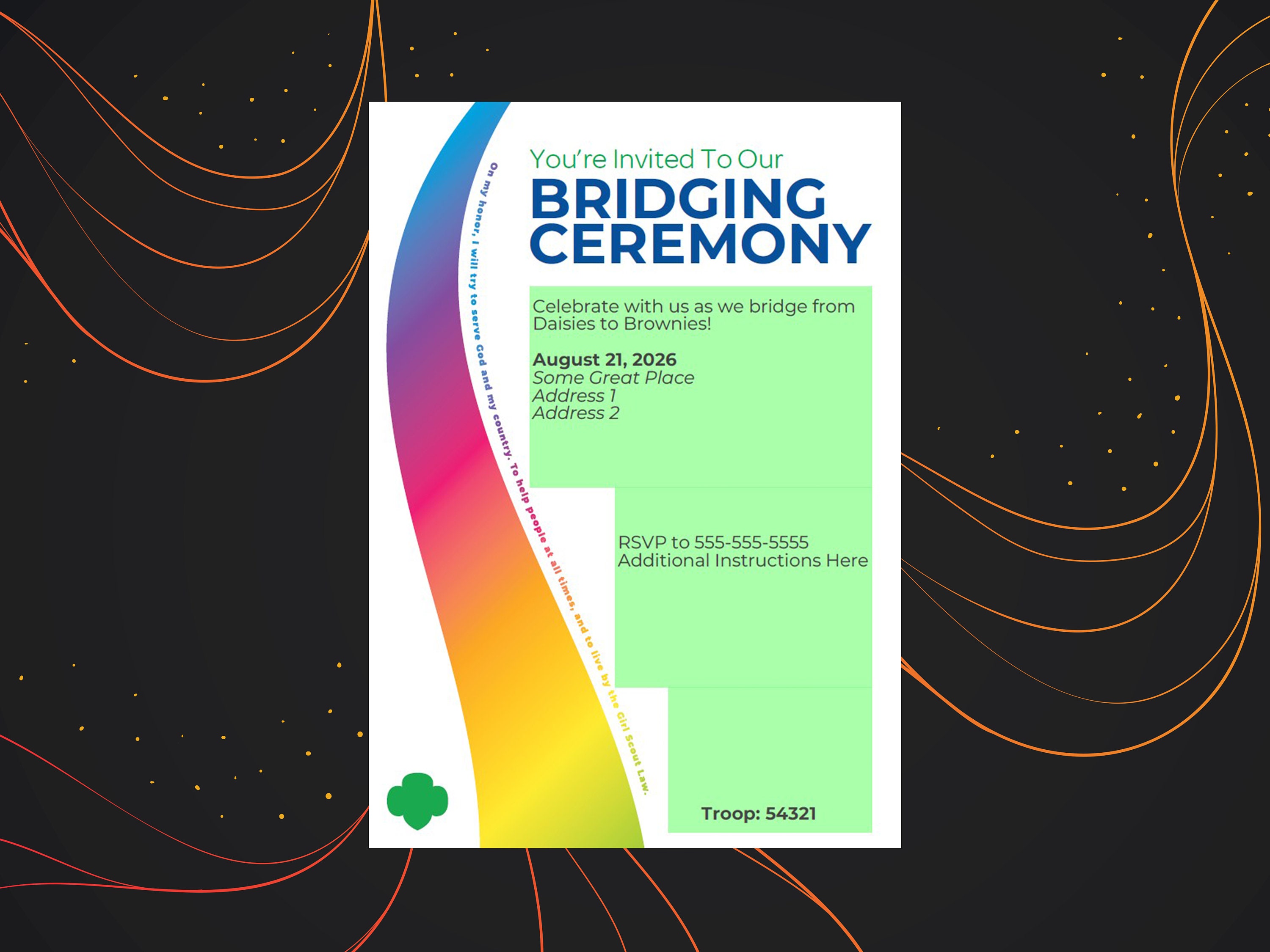 Girl Scout Bridging Certificate & Invite Bundle | Printable PDF ...