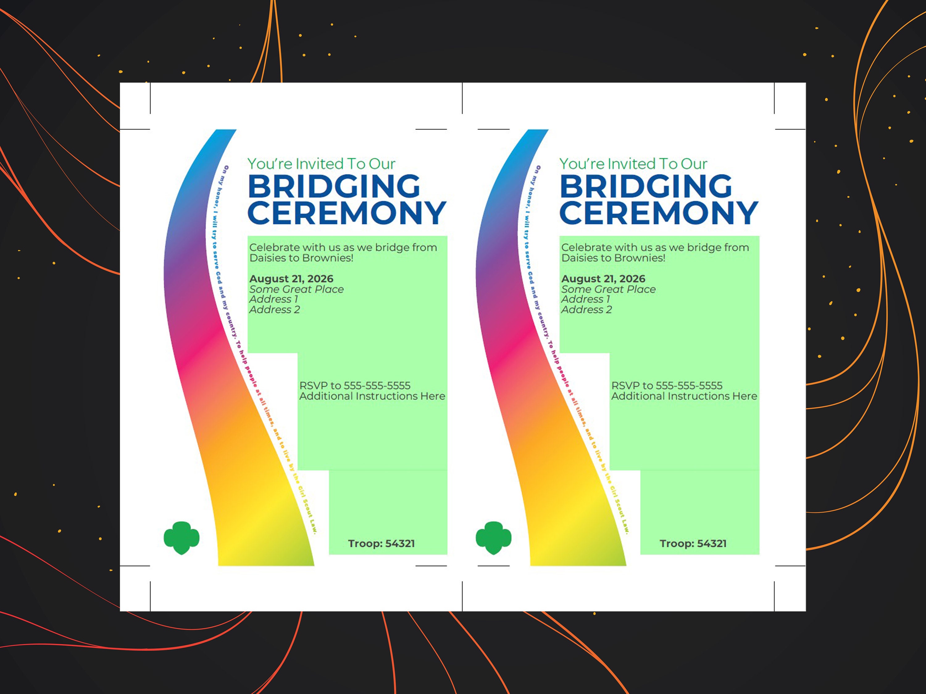 Girl Scout Bridging Certificate & Invite Bundle | Printable PDF ...