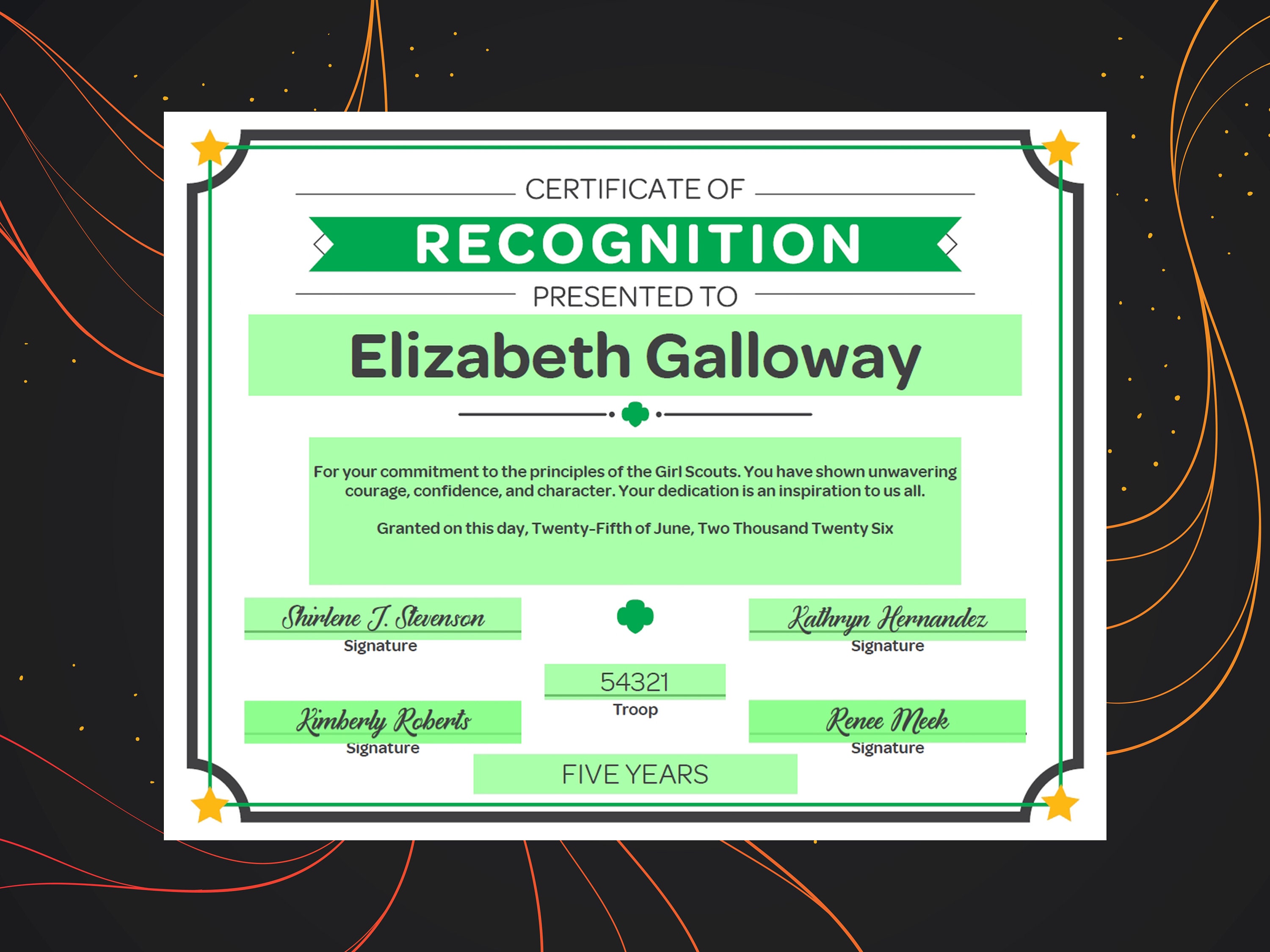 Eagle Scout Certificate Template