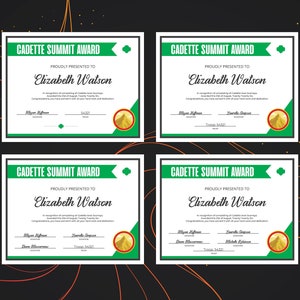 Girl Scout Cadette Summit Award Certificate | PDF Template - Etsy