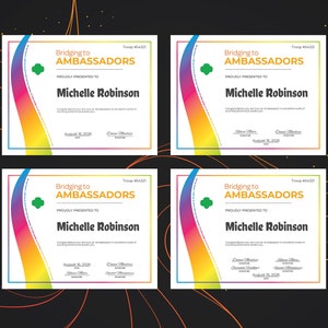 Girl Scout Bridging Certificate & Invite Bundle | Printable PDF ...