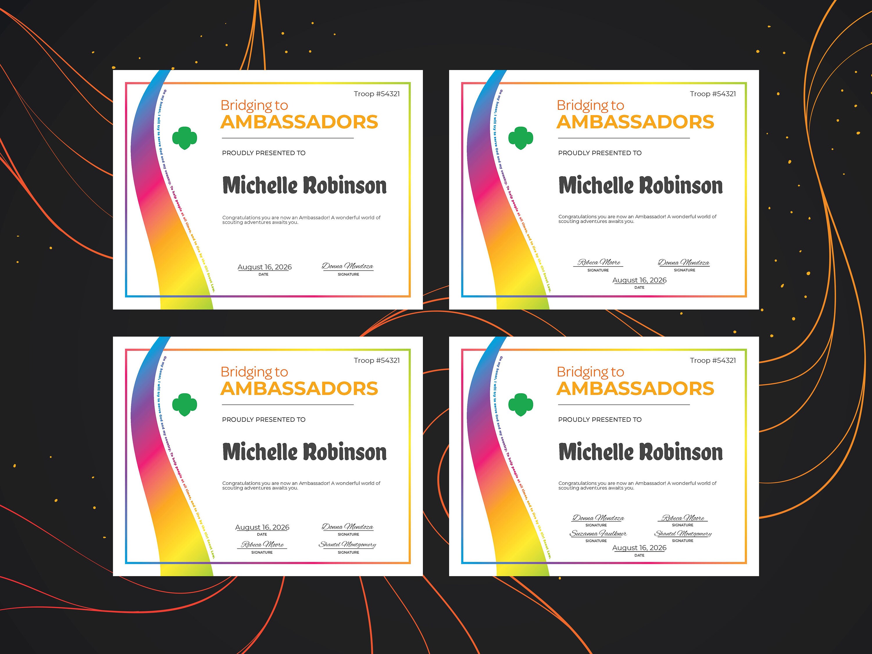Girl Scout Bridging Certificate & Invite Bundle | Printable PDF ...
