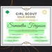 Girl Scout Bronze Silver and Gold Award Certificates Bundle - Etsy
