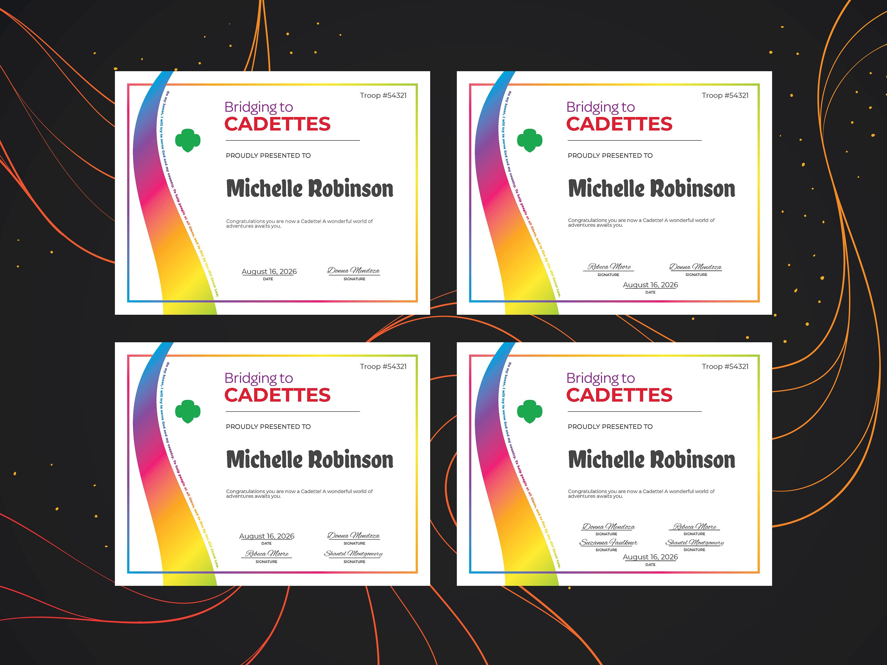 Girl Scout Bridging Certificate & Invite Bundle Printable - Etsy