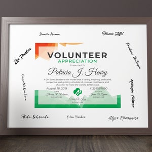 Girl Scout Volunteer Appreciation Certificate Printable PDF - Etsy