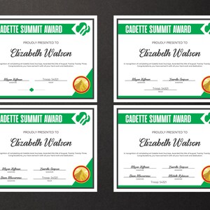 Girl Scout Cadette Summit Award Certificate PDF Template | Etsy