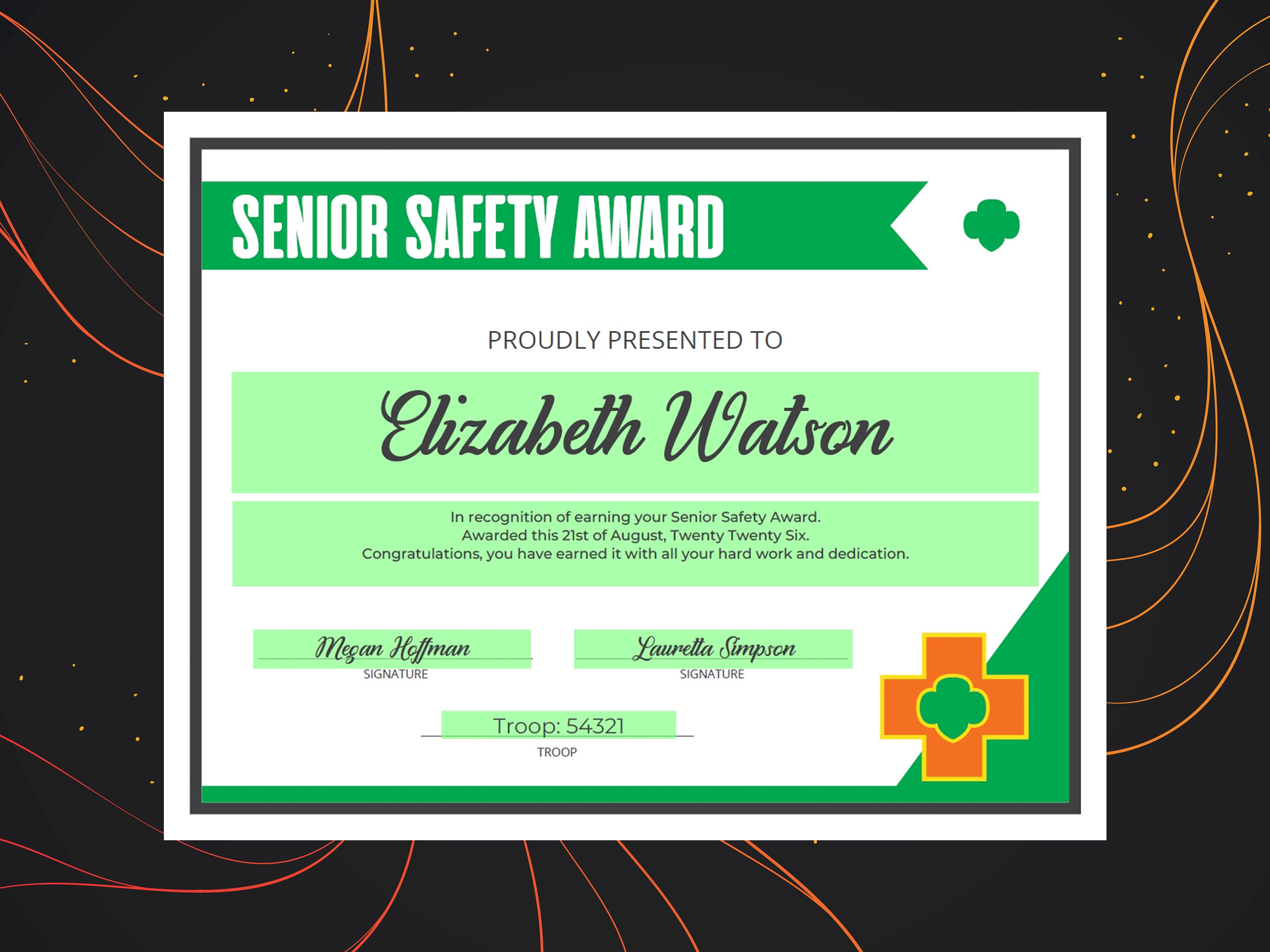 Girl Scout Safety Award Certificate Bundle Printable PDF Template - Etsy