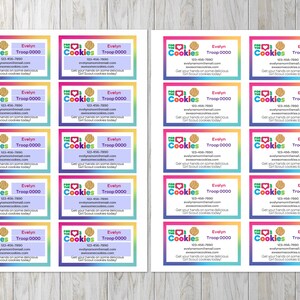 Girl Scout Cookie Seller Business Cards | PDF Template - Etsy