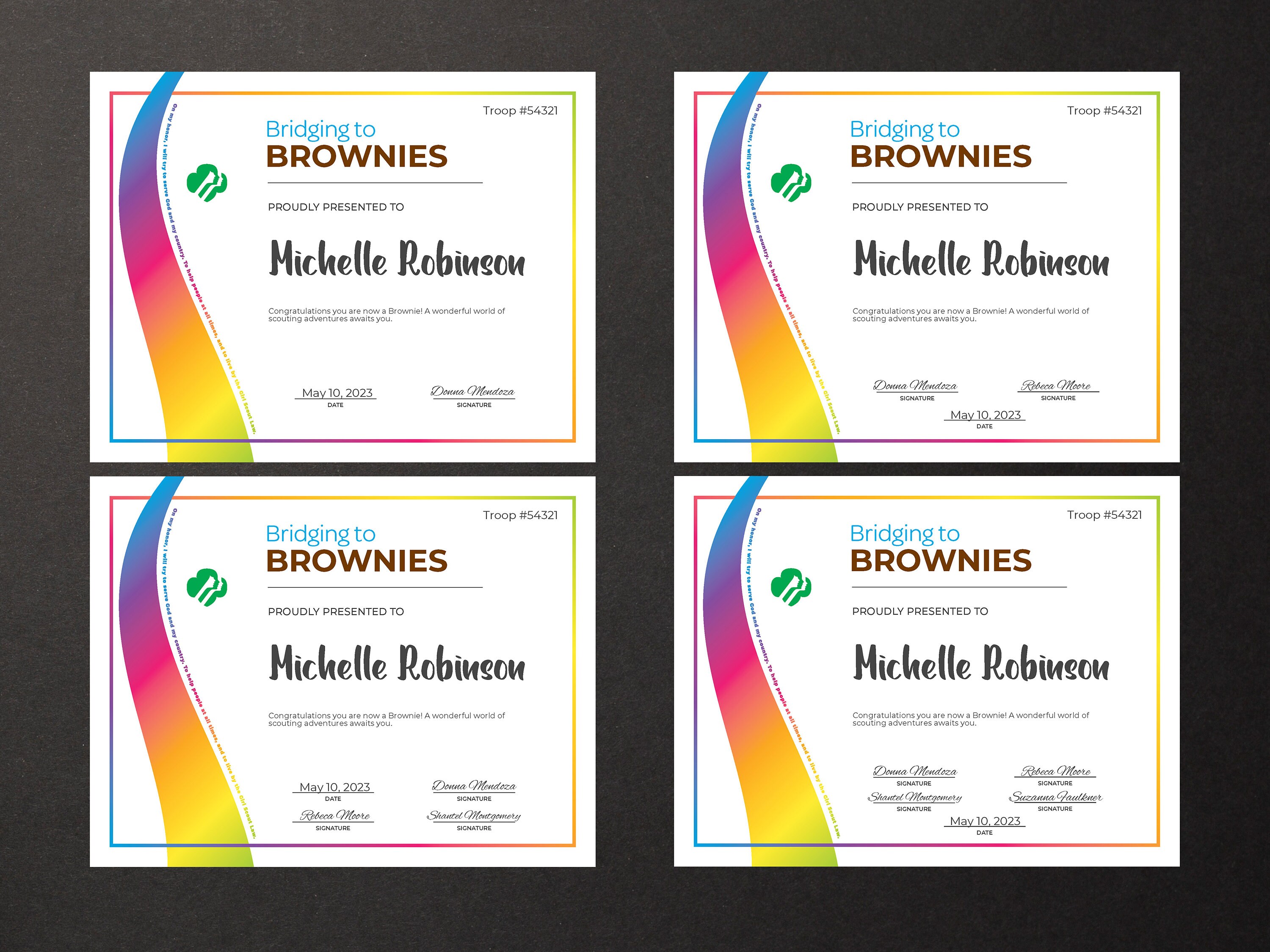 Girl Scout Bridging Certificate & Invite Bundle Printable - Etsy