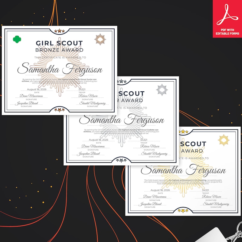Gold Award Girl Scout - Etsy