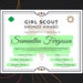 Girl Scout Bronze Silver and Gold Award Certificates Bundle - Etsy