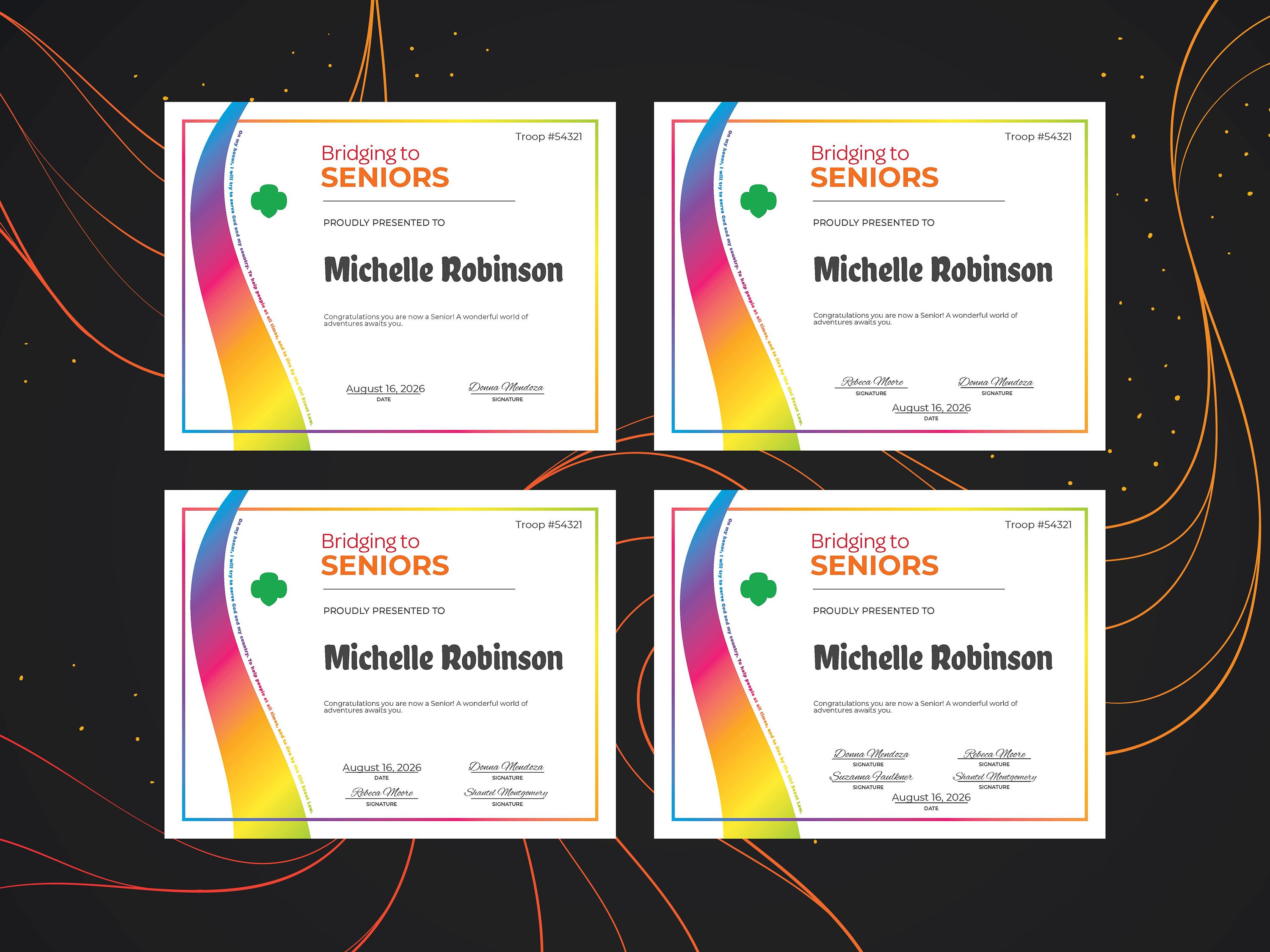 Girl Scout Bridging Certificate & Invite Bundle Printable - Etsy