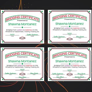 Girl Scouts Bridging to Cadettes Certificate | PDF Template - Etsy