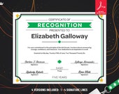 Girl Scout Certificate of Recognition PDF Template - Etsy