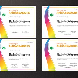 Girl Scout Bridging Certificate & Invite Bundle Printable - Etsy