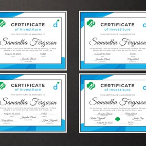 Girl Scout Daisy Investiture Certificate Printable PDF - Etsy