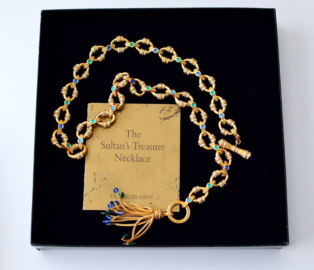 FRANKLIN MINT the Sultan’s Treasure Necklace Shakira Caine . Rare ...