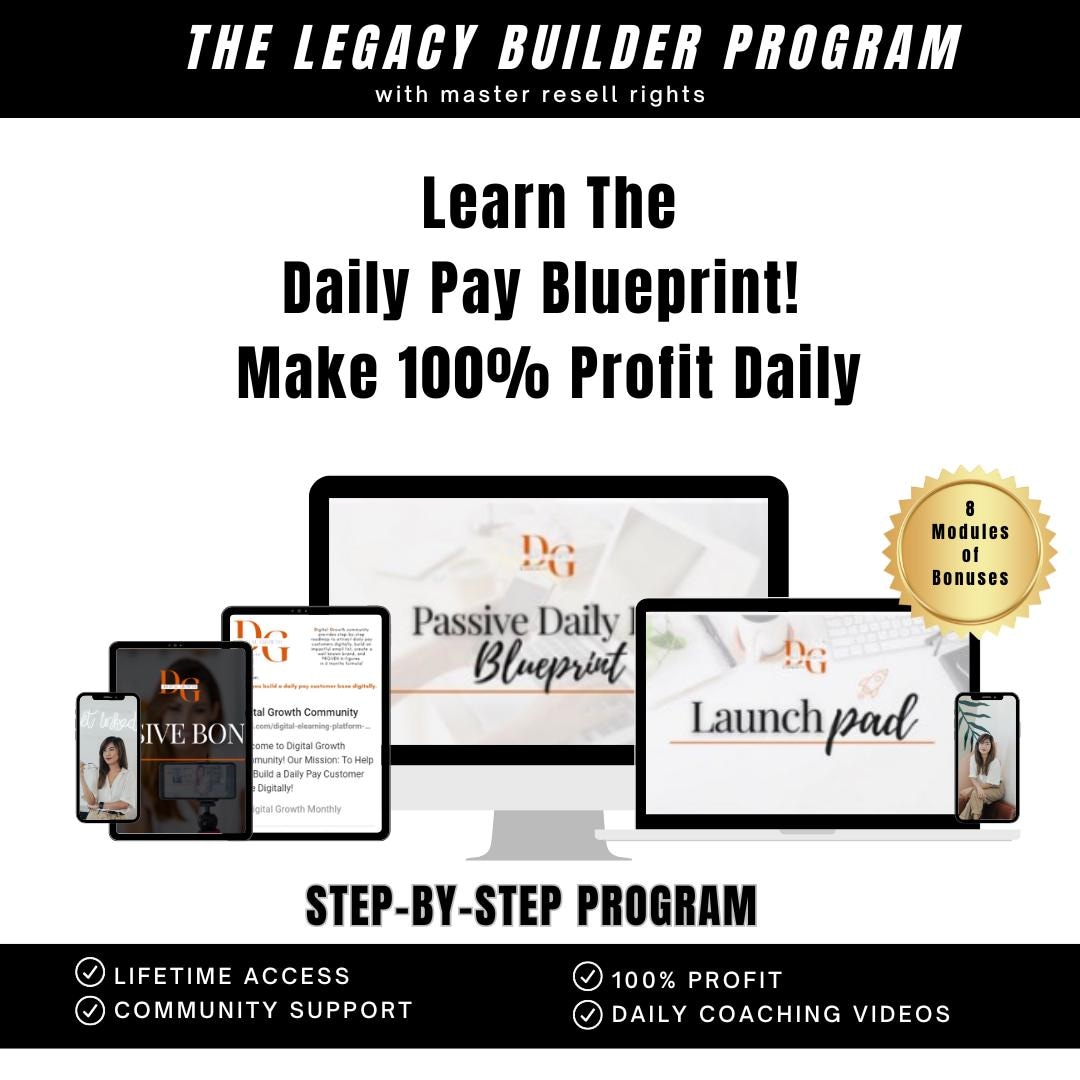 Legacy Builder Program 6 Figure Blueprint Marketing Build Online ...