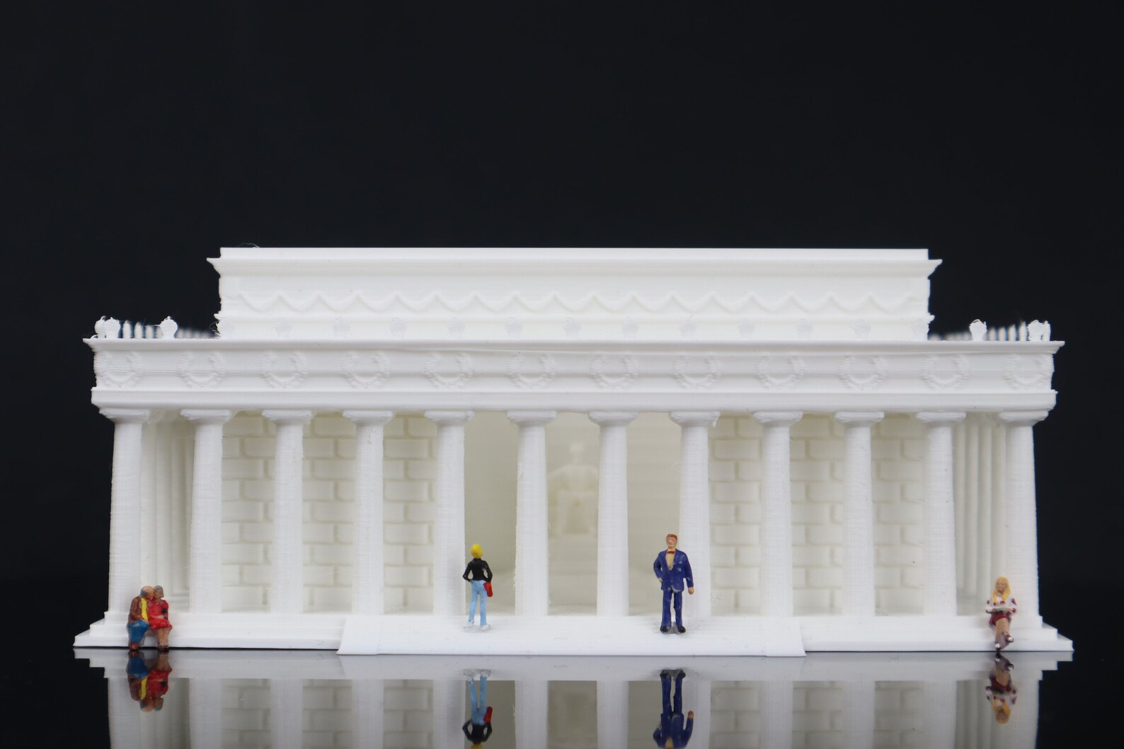 Small Miniature Lincoln Memorial Washington DC White (n-scale Figures ...