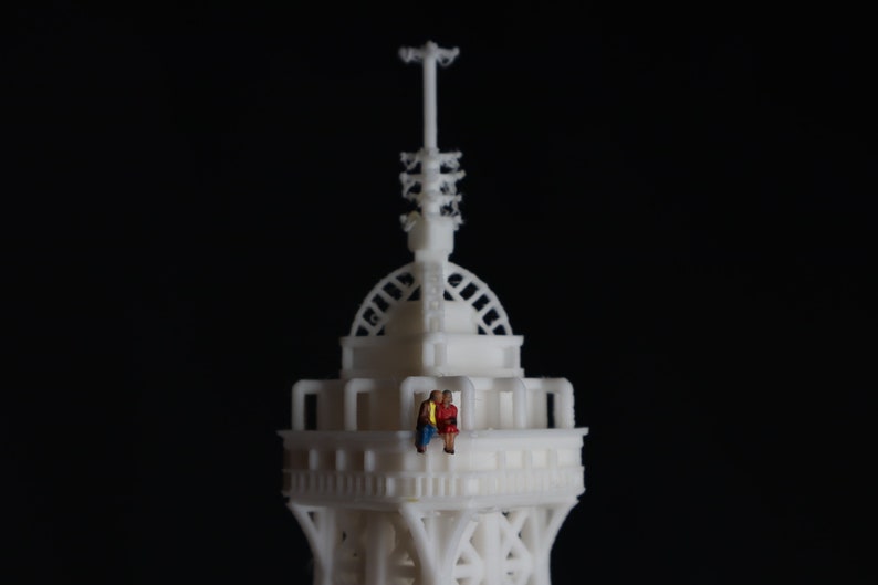Miniature Detailed Paris France Eiffel Tower Model 19-inches Tall White ...