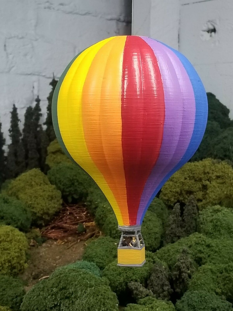 Miniature HO 1/87 Scale Hot Air Balloon Paintable and Hangable - Etsy