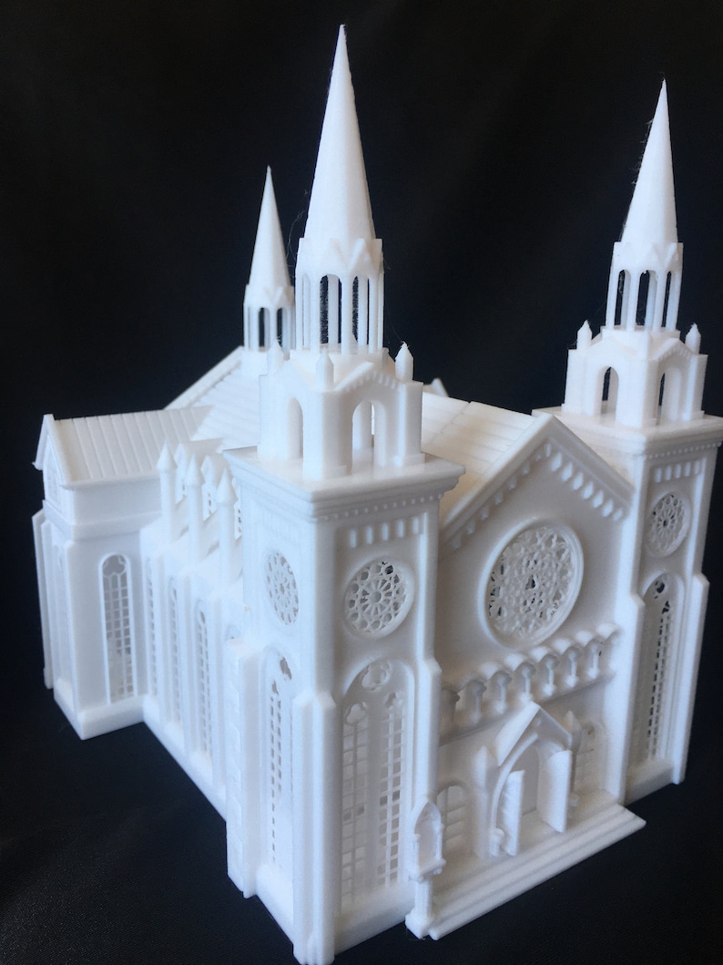 Miniature Gothic White Church/cathedral 1:87 Scale - Etsy Denmark