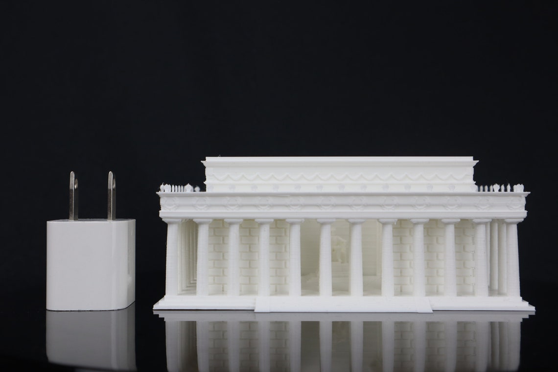 Small Miniature Lincoln Memorial Washington DC White (n-scale Figures ...