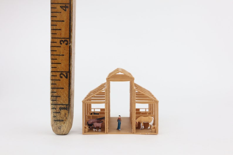 Small Miniature Old West Livery Stables N-scale 1:150 Wood Color ...