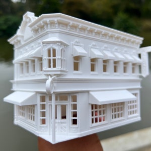 Miniature Ho-scale Victorian Main Street Clock Shop Building Assembled ...