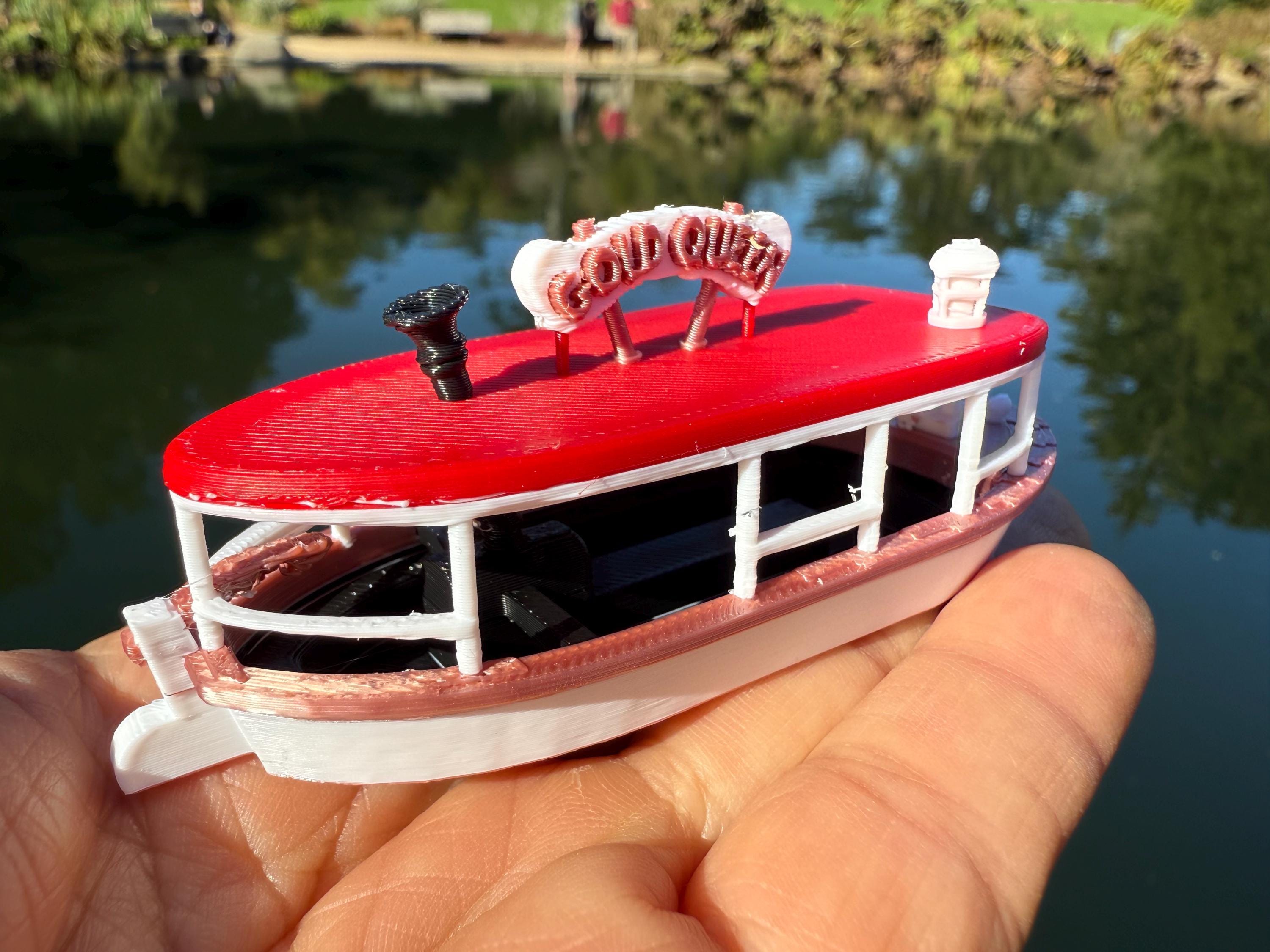 COLOR Ho-scale Passenger Cruise Boat “the Gold Queen” Miniature Ship ...