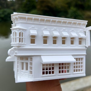 Miniature Ho-scale Victorian Main Street Clock Shop Building Assembled ...