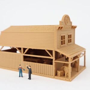 Small Miniature Old West Blacksmith Shop N-scale 1:150 Wood Color ...