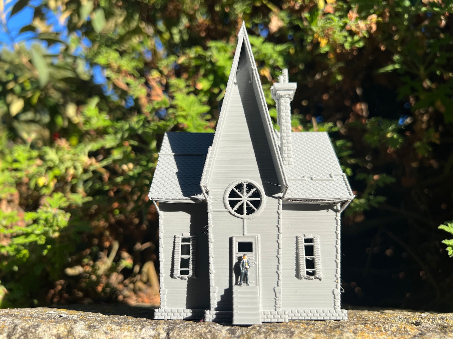 Miniature Gray N-scale Gru Villain House Gothic Victorian - Etsy