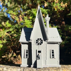 Miniature Gray N-scale Gru Villain House Gothic Victorian Minion ...