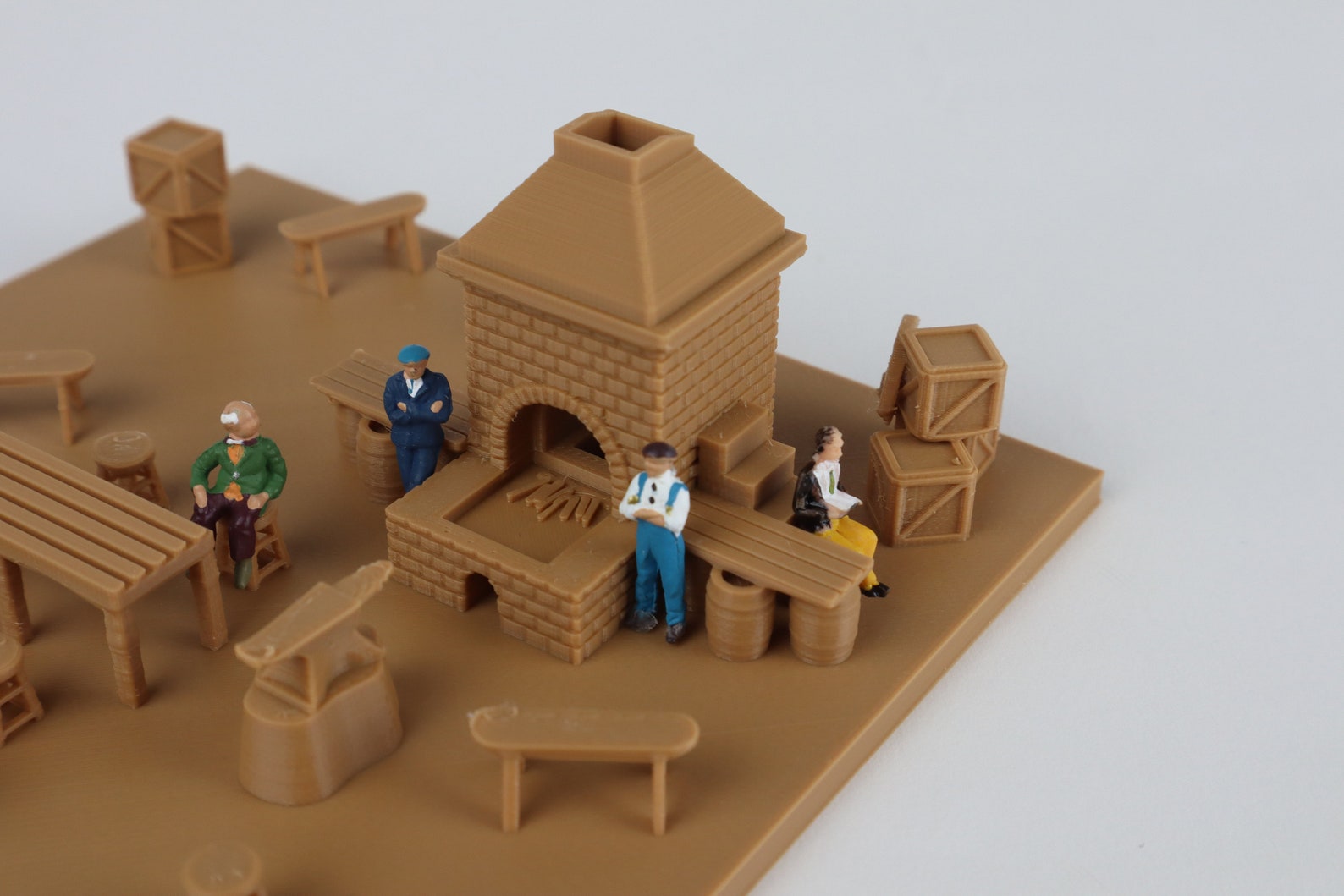 Blacksmith Shop Ho-scale Miniature Wood Color HO Scale Old West ...