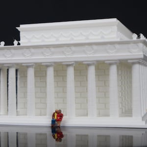 Small Miniature Lincoln Memorial Washington DC White (n-scale Figures ...