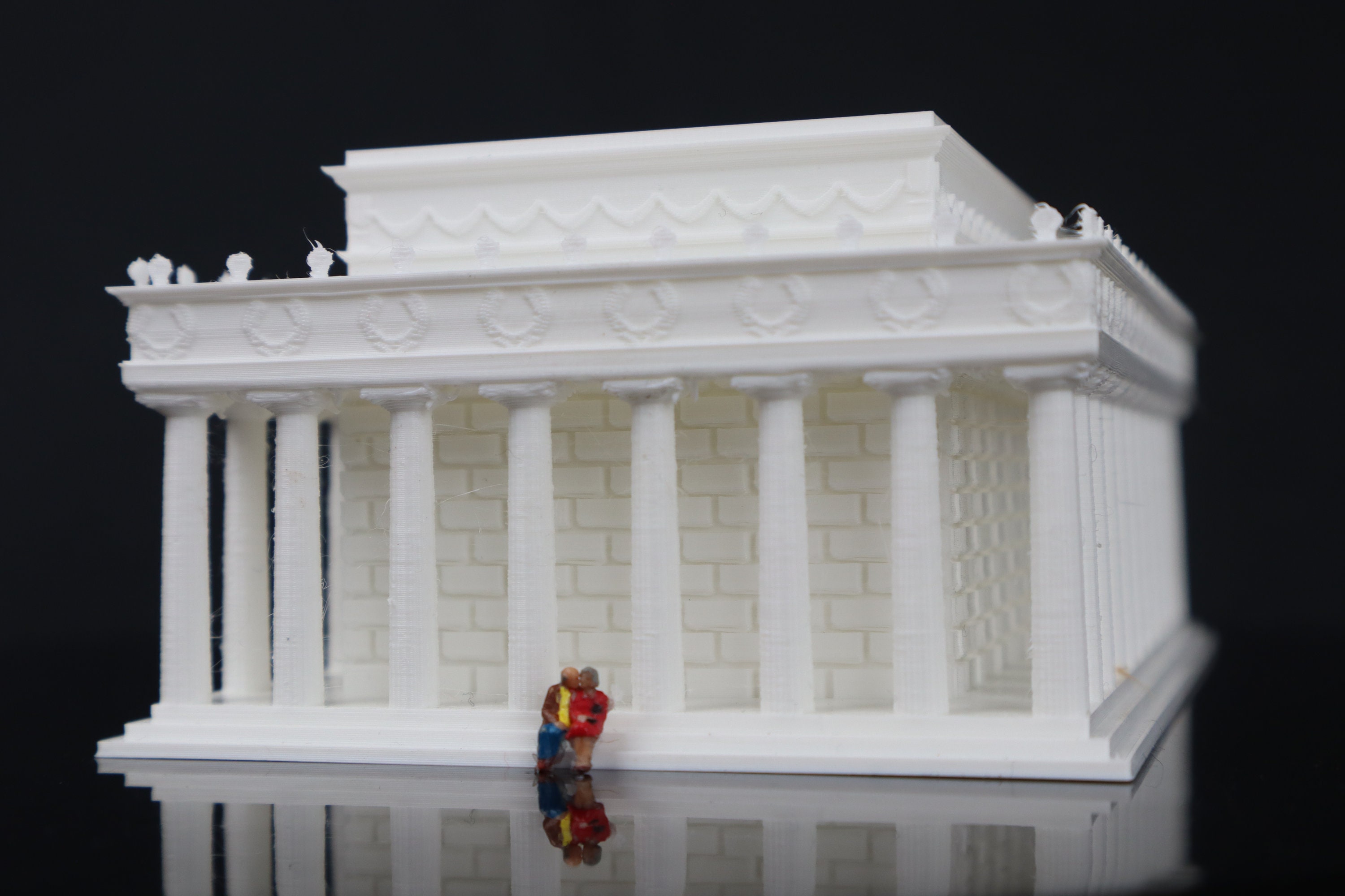 Small Miniature Lincoln Memorial Washington DC White (n-scale Figures ...